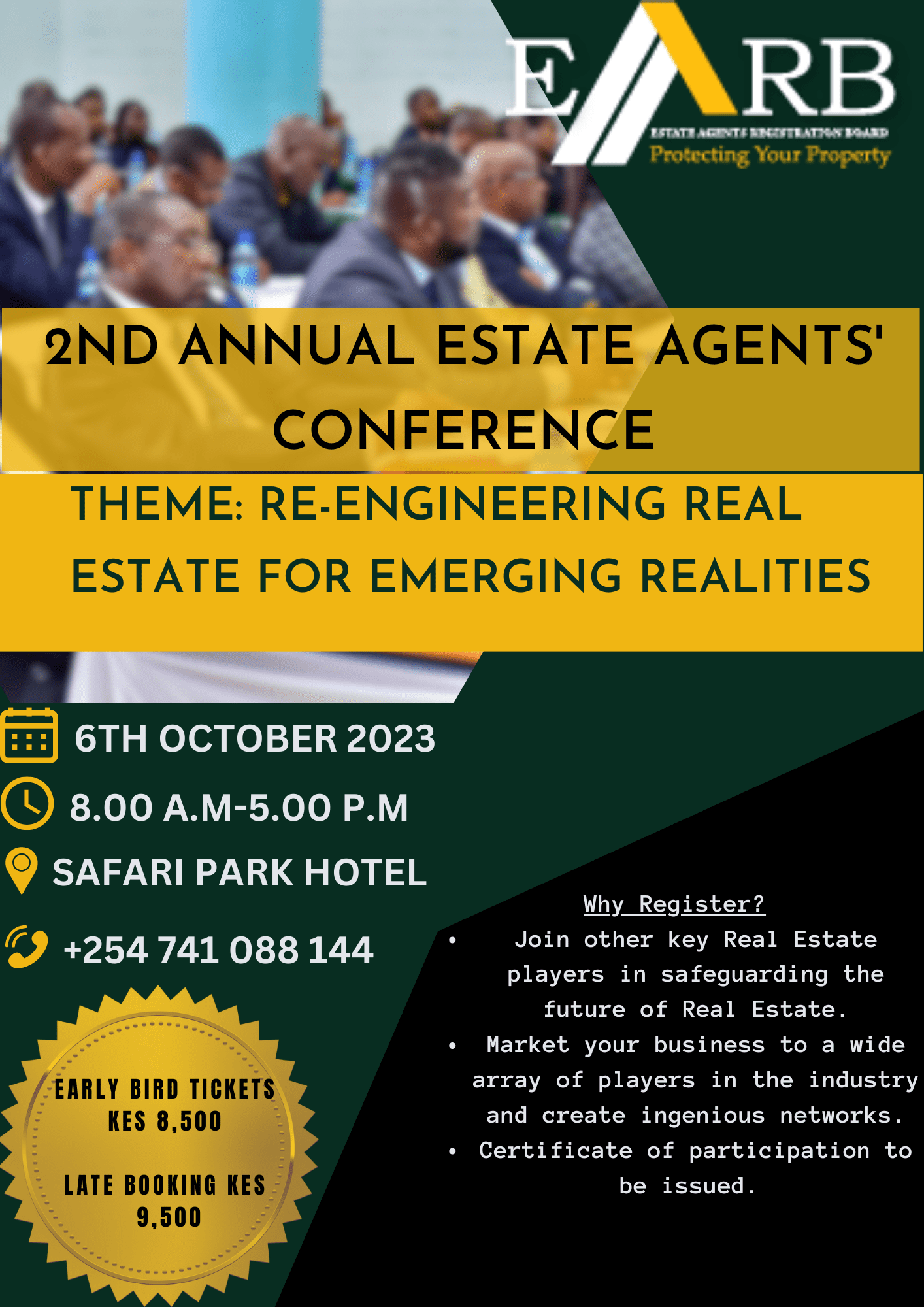 2nd ANNUAL ESTATE AGENTS CONFERENCE 2023 – EARB